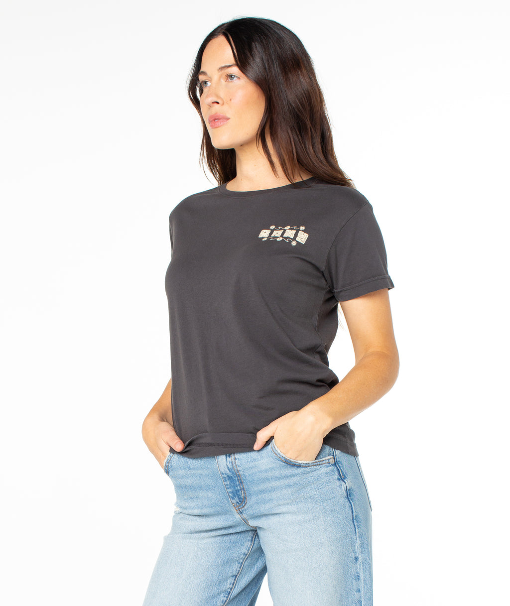 Poly Blocks Boyfriend Tee - Roxy