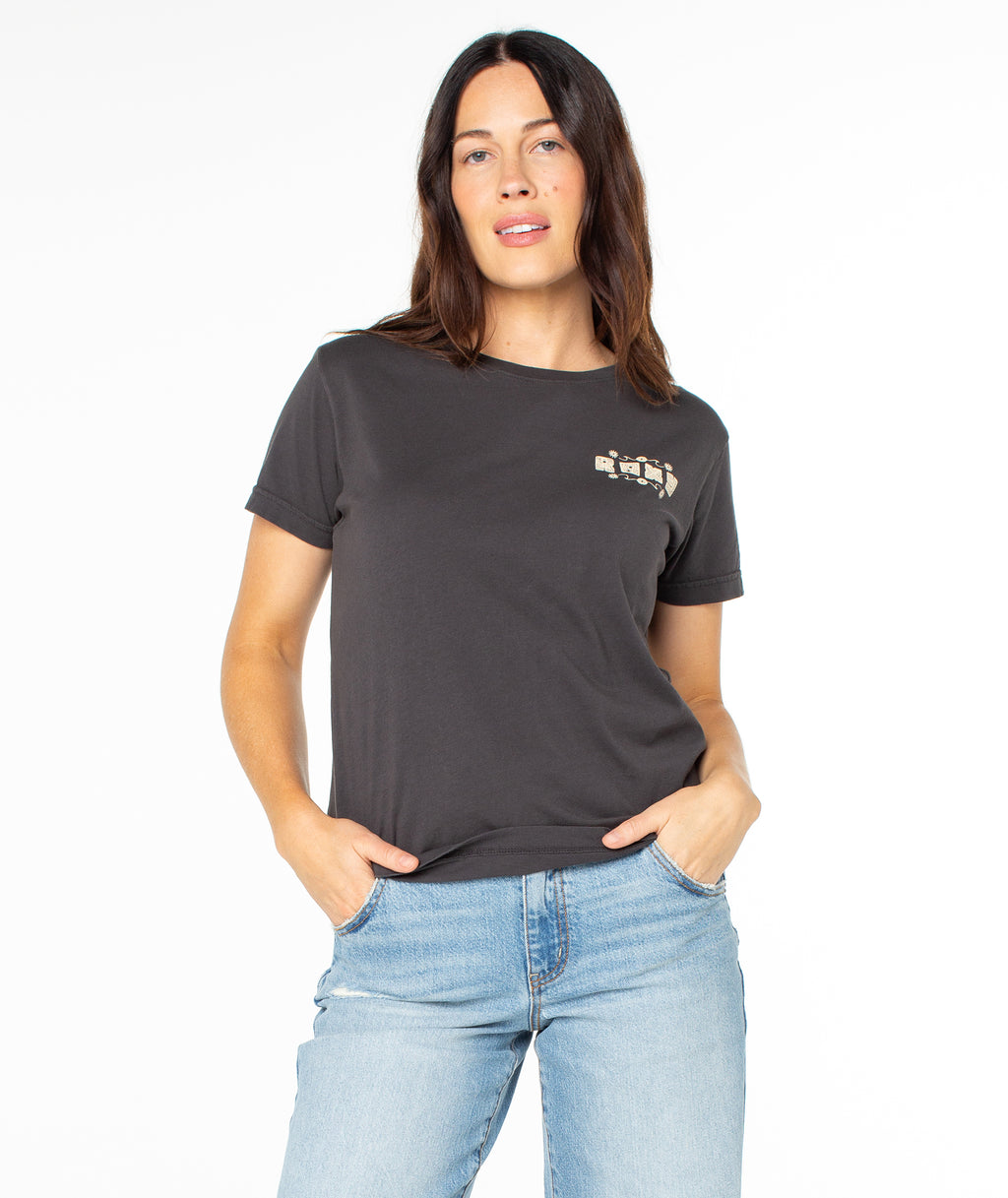 Poly Blocks Boyfriend Tee - Roxy